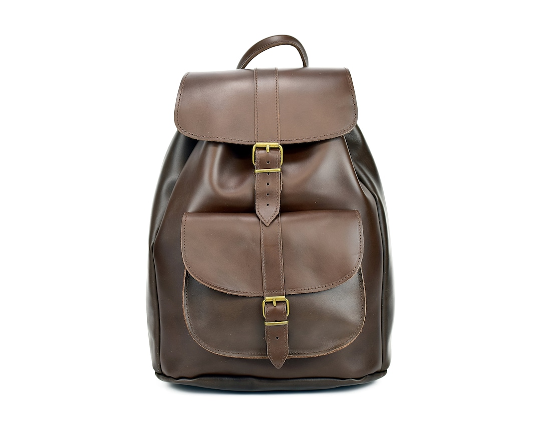 Handmade Leather Backpack for Men or Women, Extra Large Size Rucksack ...