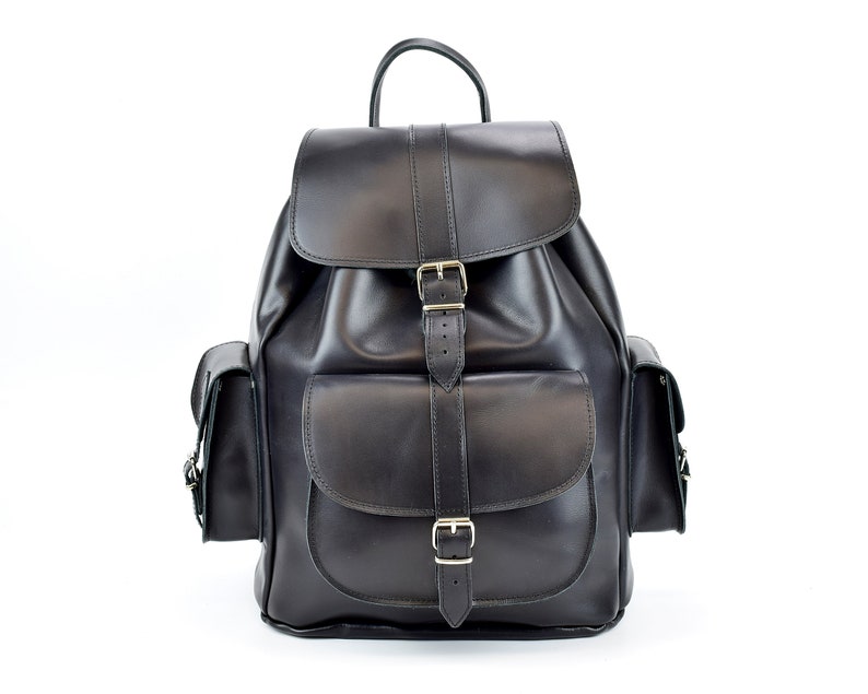 EXTRA LARGE Leather Backpack, Travel Backpack, Satchel. College Leather ...