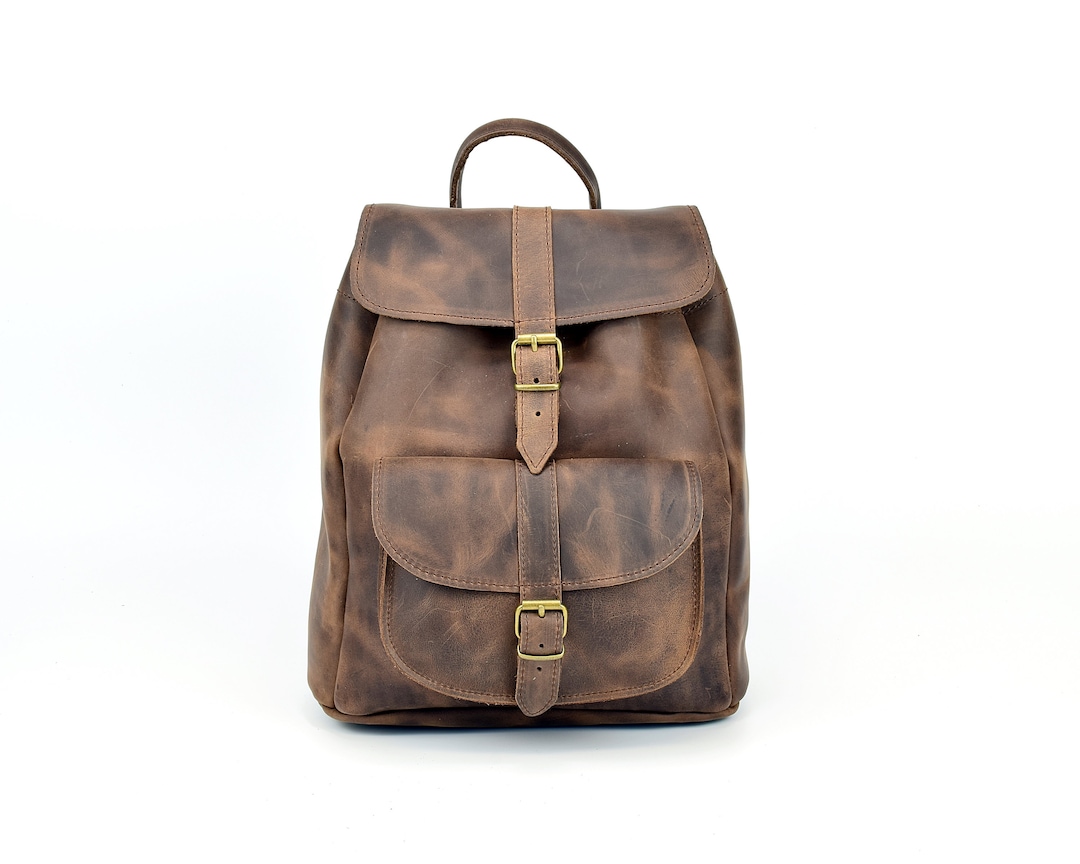 Handmade Full Grain Leather Backpack: Everyday Rucksack - Etsy