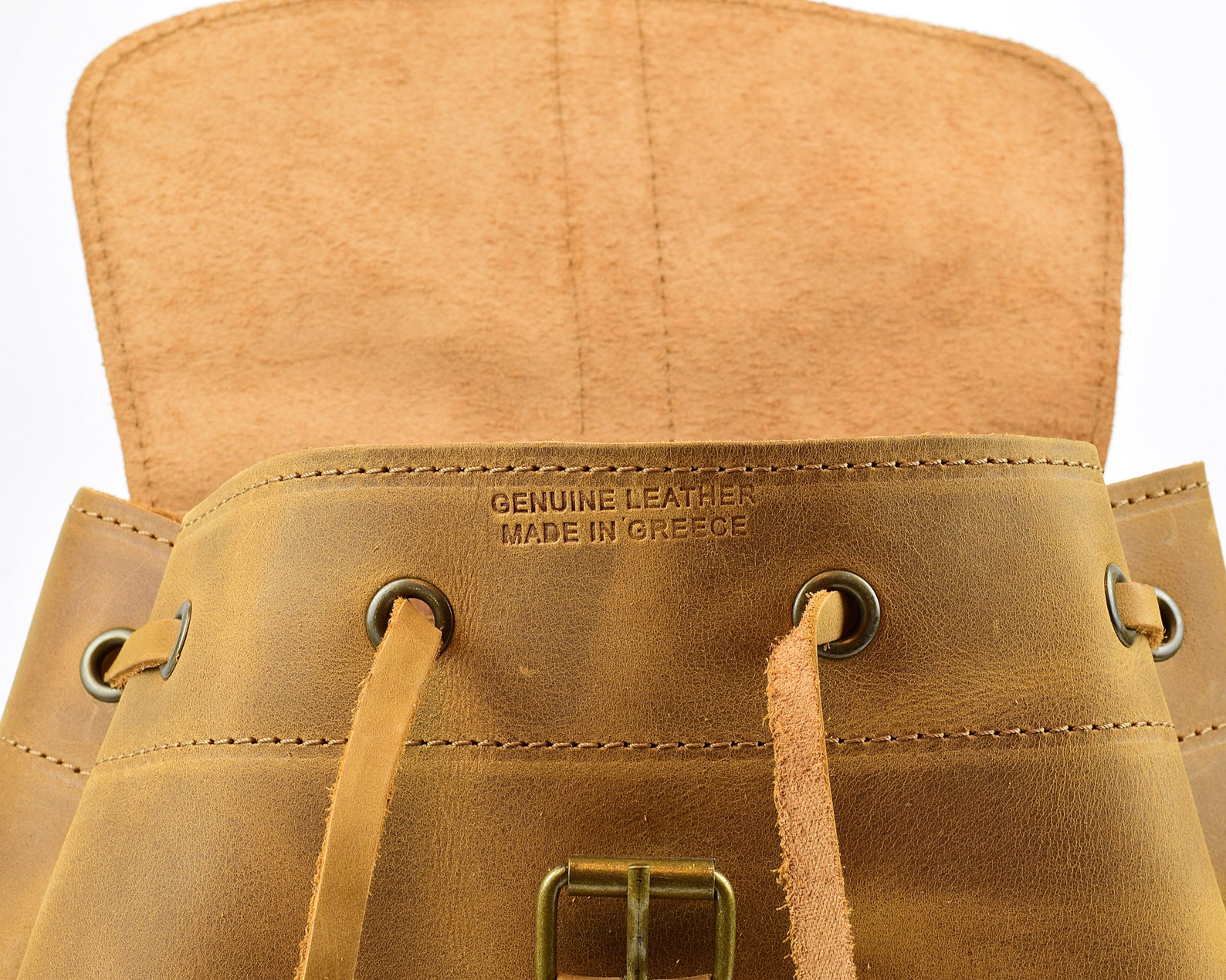 Waxed Leather Backpack Knapsack from Full Grain Leather | Etsy