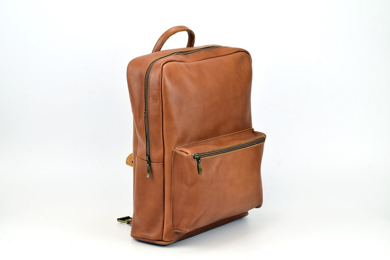 Full Grain Leather Laptop Backpack Office Rucksack 15 Inch | Etsy