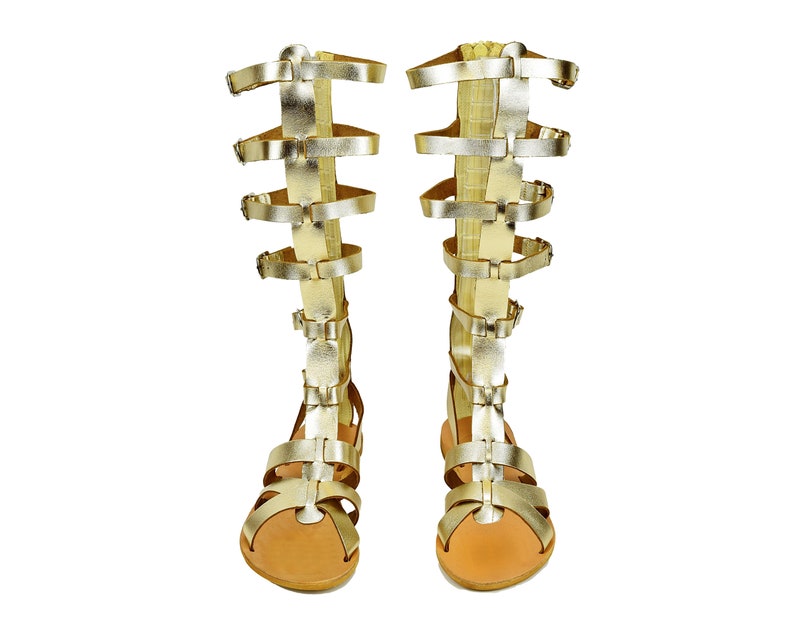 Ancient Greek Women's Summer Sandals / Knee High Gladiator | Etsy