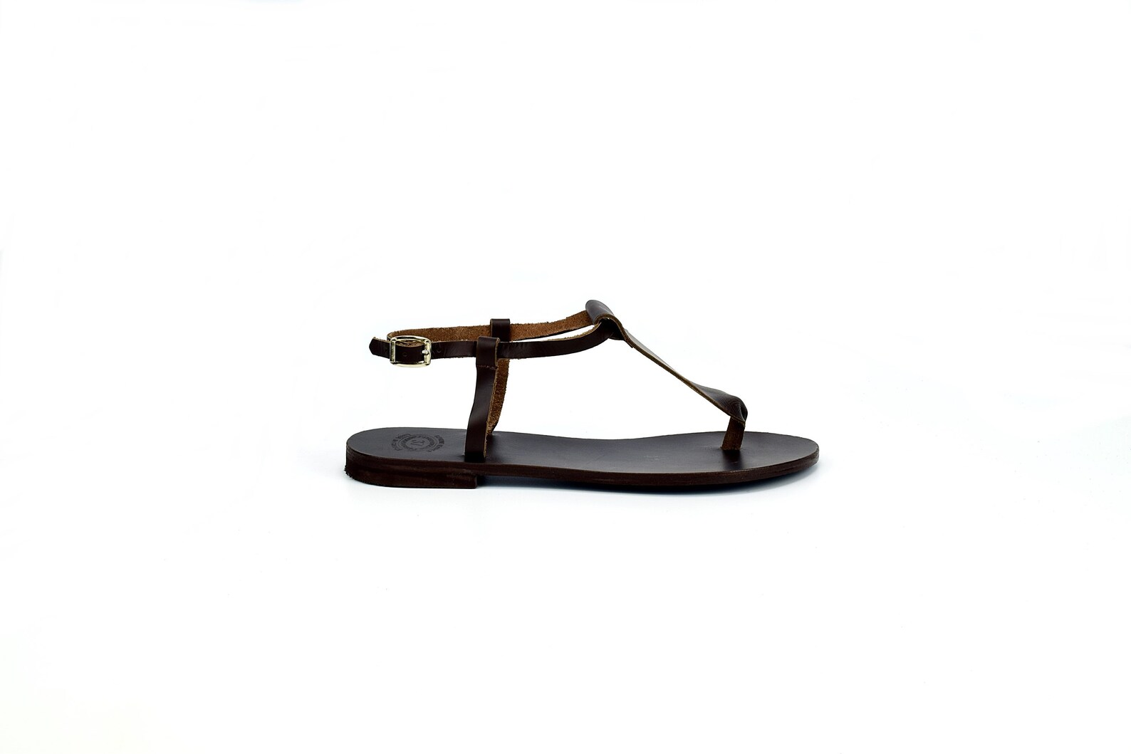 Brown Sandals for Women Handmade of Full Grain Leather, Dark Brown ...