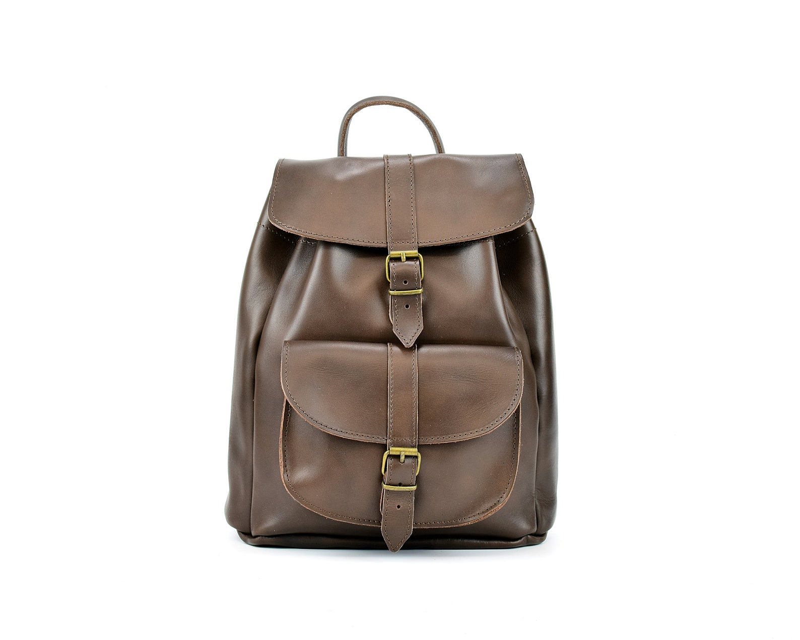 Classic Leather Backpack Women Leather Rucksack Handmade of - Etsy