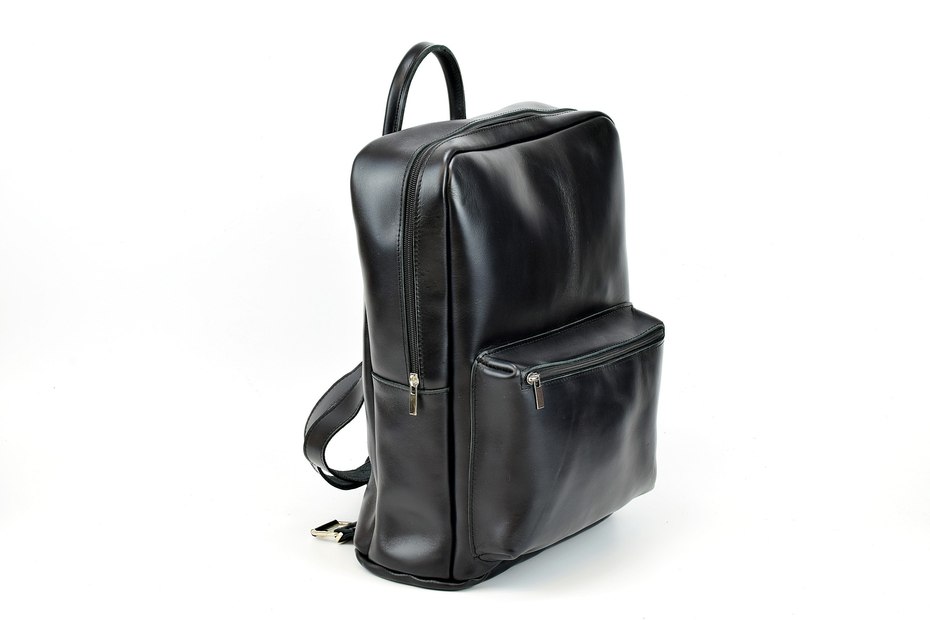 Full Grain Leather Laptop Backpack Office Rucksack 15 Inch | Etsy