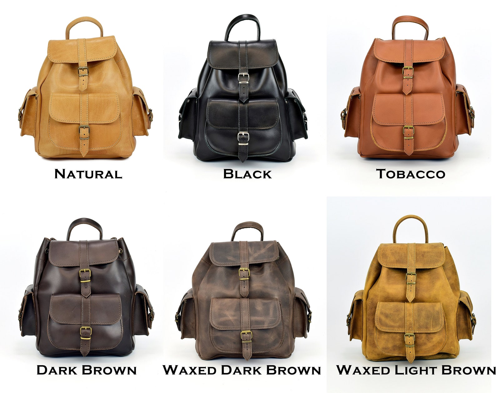 Women's Backpack From Full Grain Leather Medium Size | Etsy