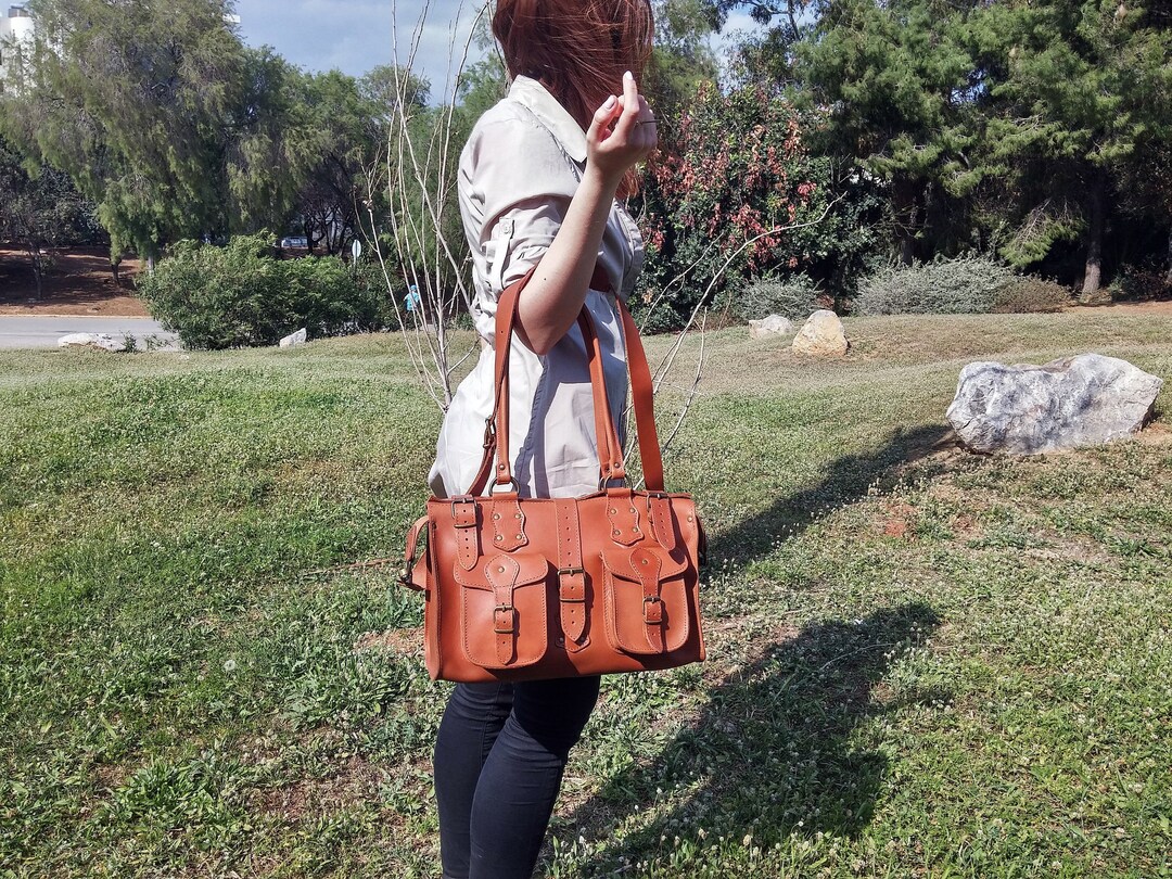 Handmade Shoulder Bag for Women, Leather Messenger Bag - Overnight Bag ...