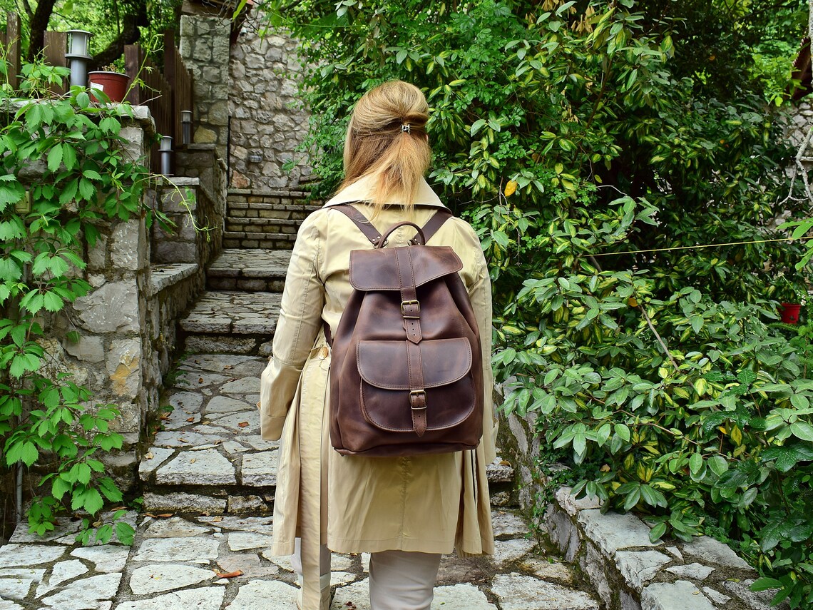 Full Grain Leather Backpack EXTRA LARGE Size Leather - Etsy