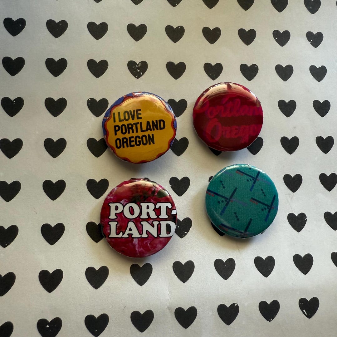 Portland Button Set: Alt Tourist Magnets or Pins - 90s Nostalgia - Etsy