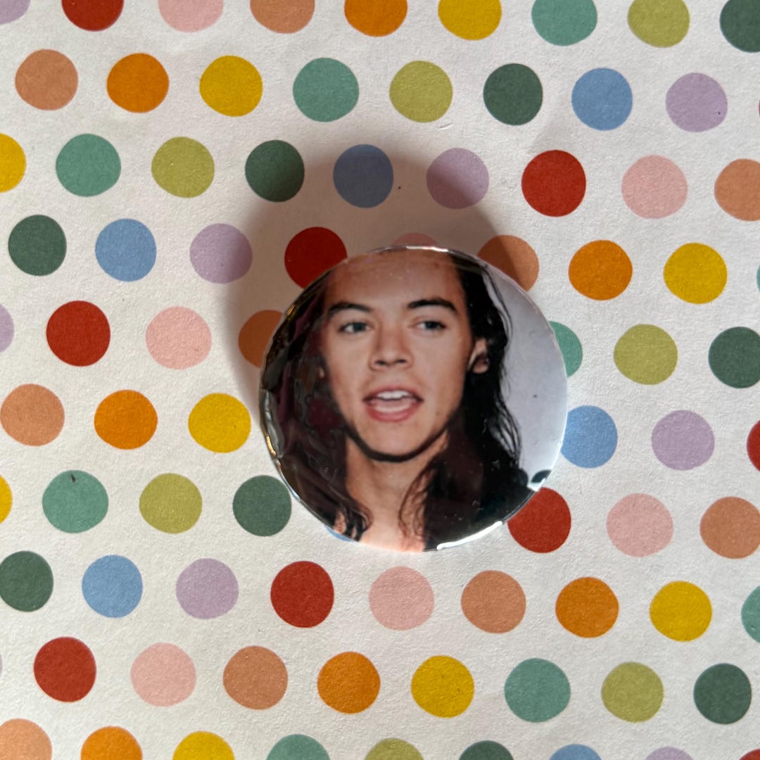 1 Harry Styles Inspired Pinback Button, Handmade, Gifts for Music/one ...