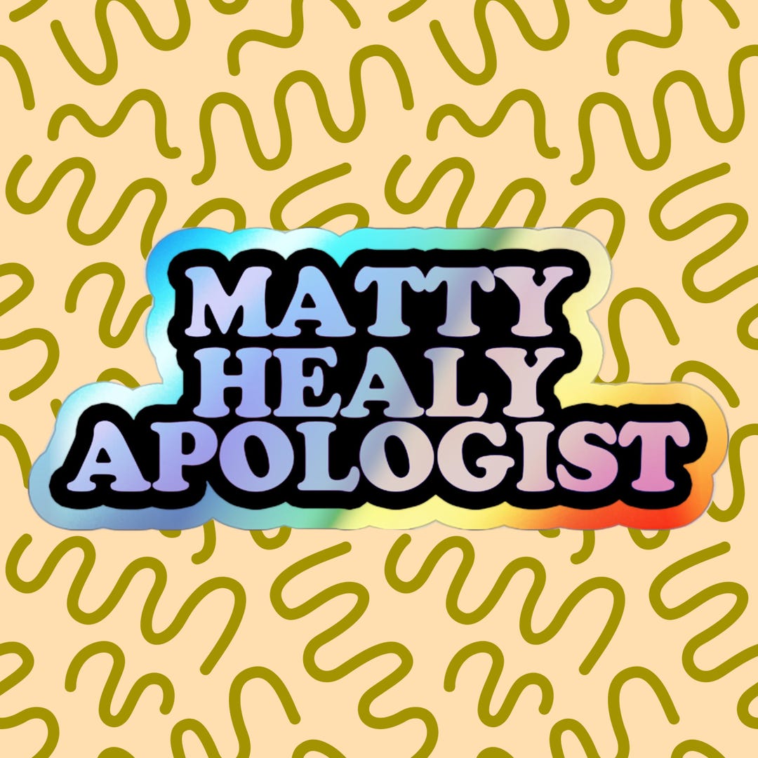 Matty Healy Apologist Sticker Rainbow Holographic Fan Gift Tumblr Era ...