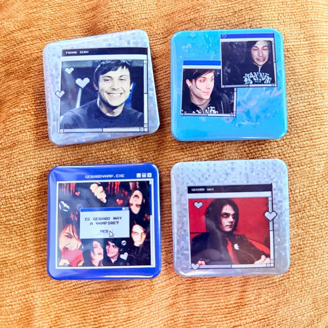 Holographic Y2K Magnets • Retro Pixel Frame, Emo Stocking Stuffer - Etsy