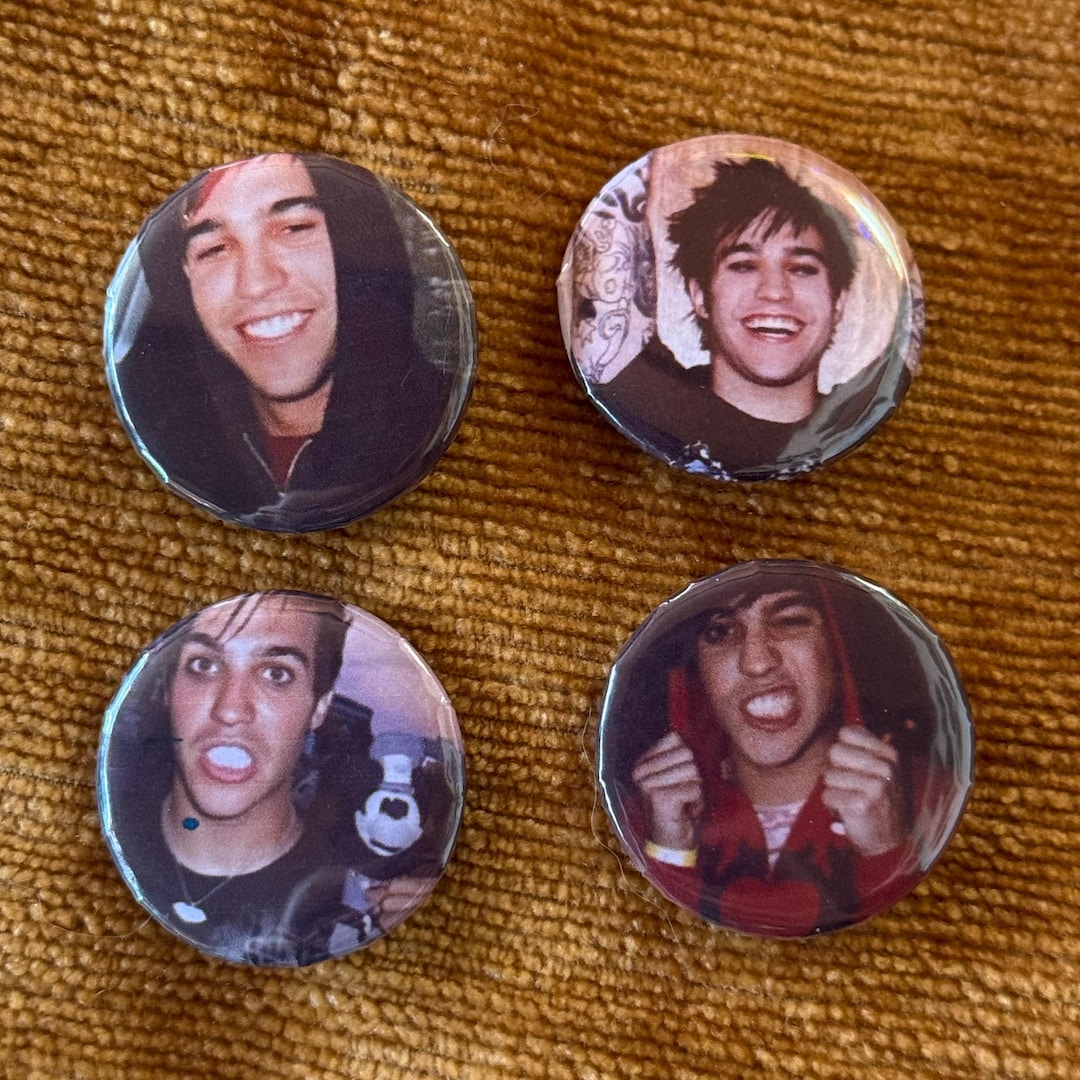 Pete Wentz 2000s Emo Buttons or Magnets - Fall Out Boy Inspired (4 Pack) - Etsy