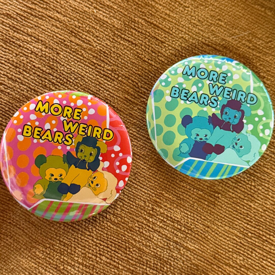 More Weird Bears Collage Art Button — Alt Design Pin or Magnet, Boyalso ...