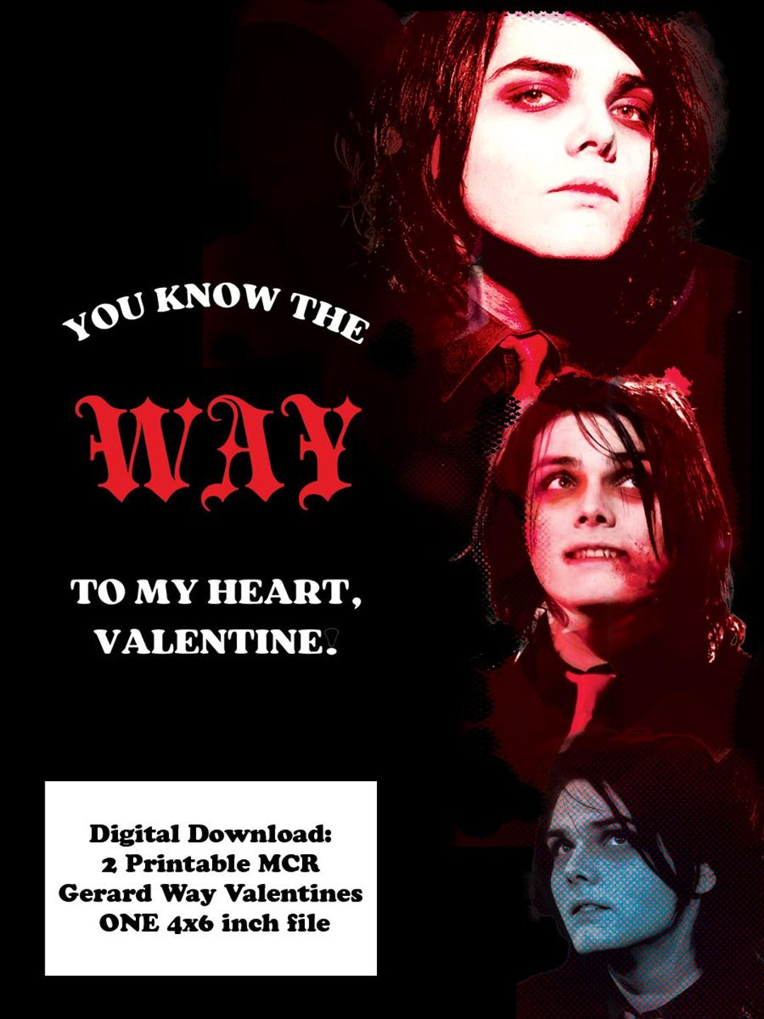 DIGITAL DOWNLOAD - Gerard Way Distressed Revenge Era MCR Printable ...