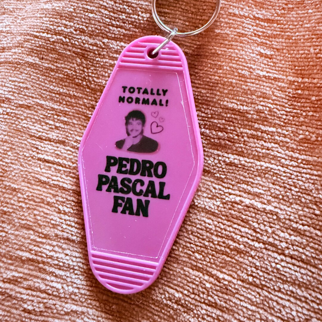 Pedro Pascal Motel Key Tag Retro Keychain Funny Fan Merch – Totally ...