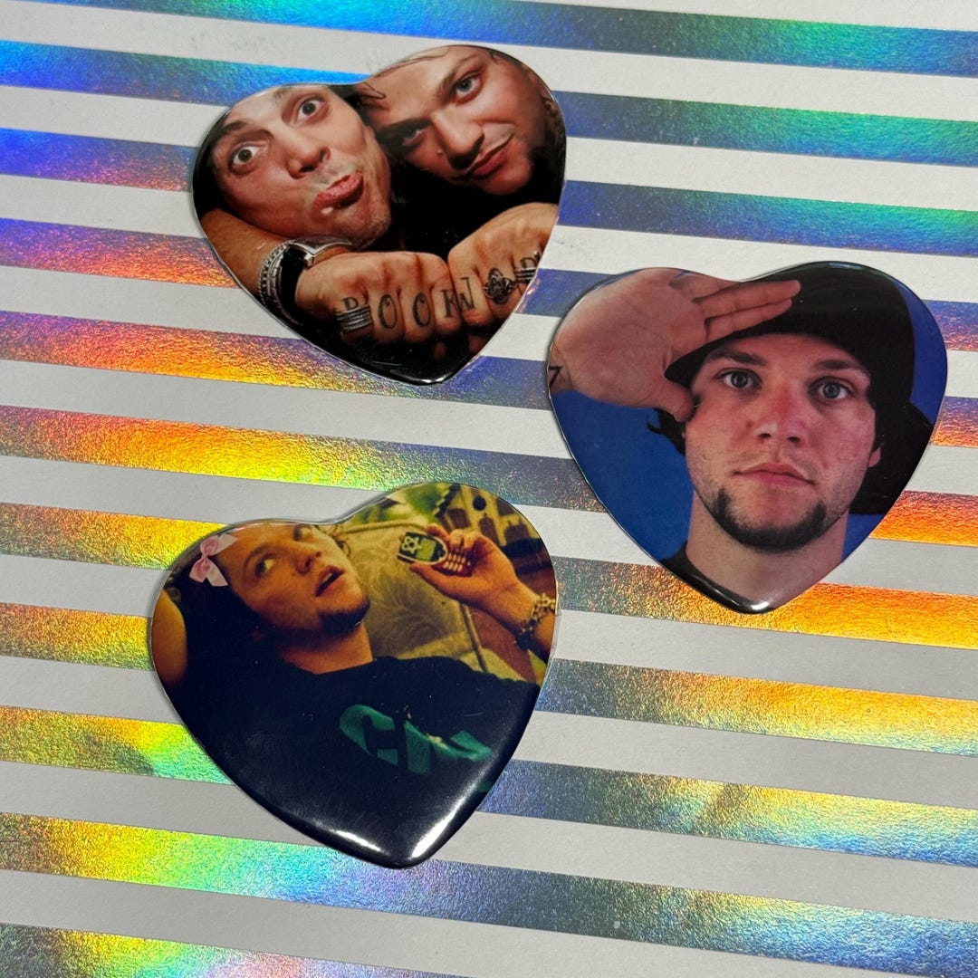 Bam Margera Heart Pin Funny 2000s Jackass Nostalgia Button CKY Viva La ...