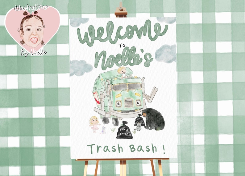Trash Truck Welcome Sign / Table Signs - Etsy