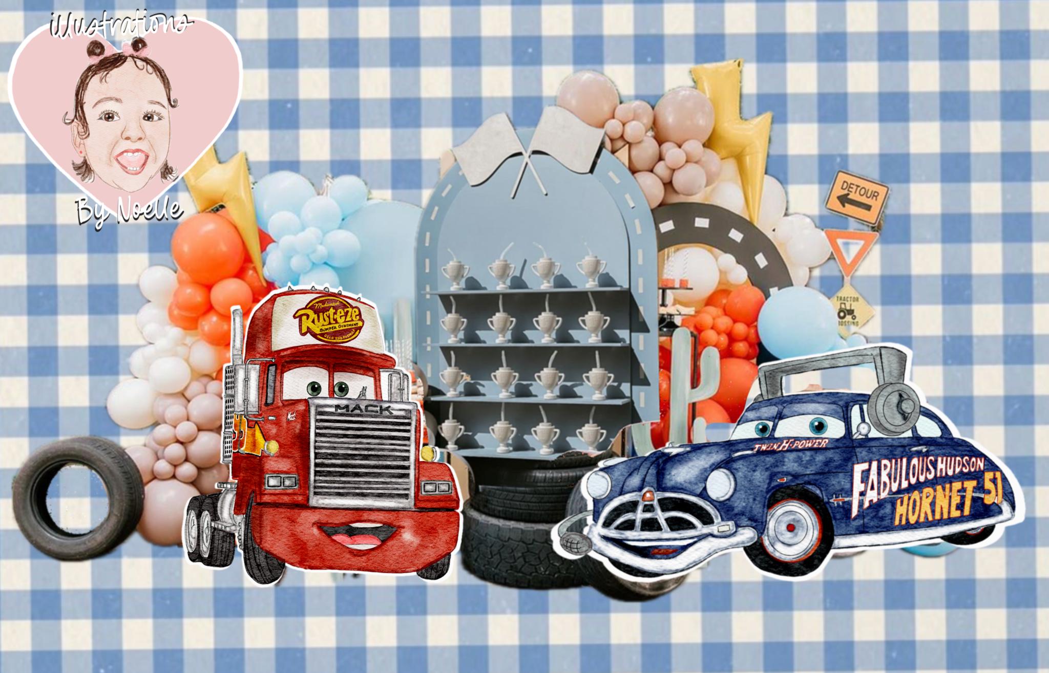 Mator and Lightening Mcqueen Watercolor Cutouts – Digital Download for ...