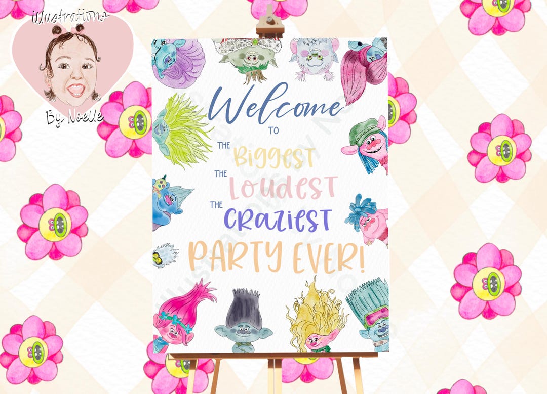 Trolls Welcome Sign - Etsy