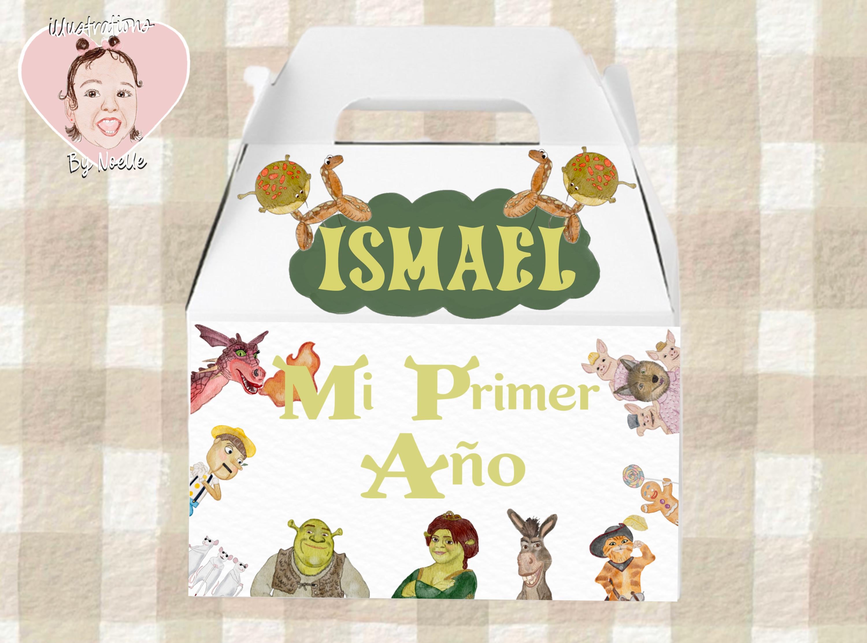 Shrek Party Favor Box / Far Far Away/watercolor/treatbox/digital ...