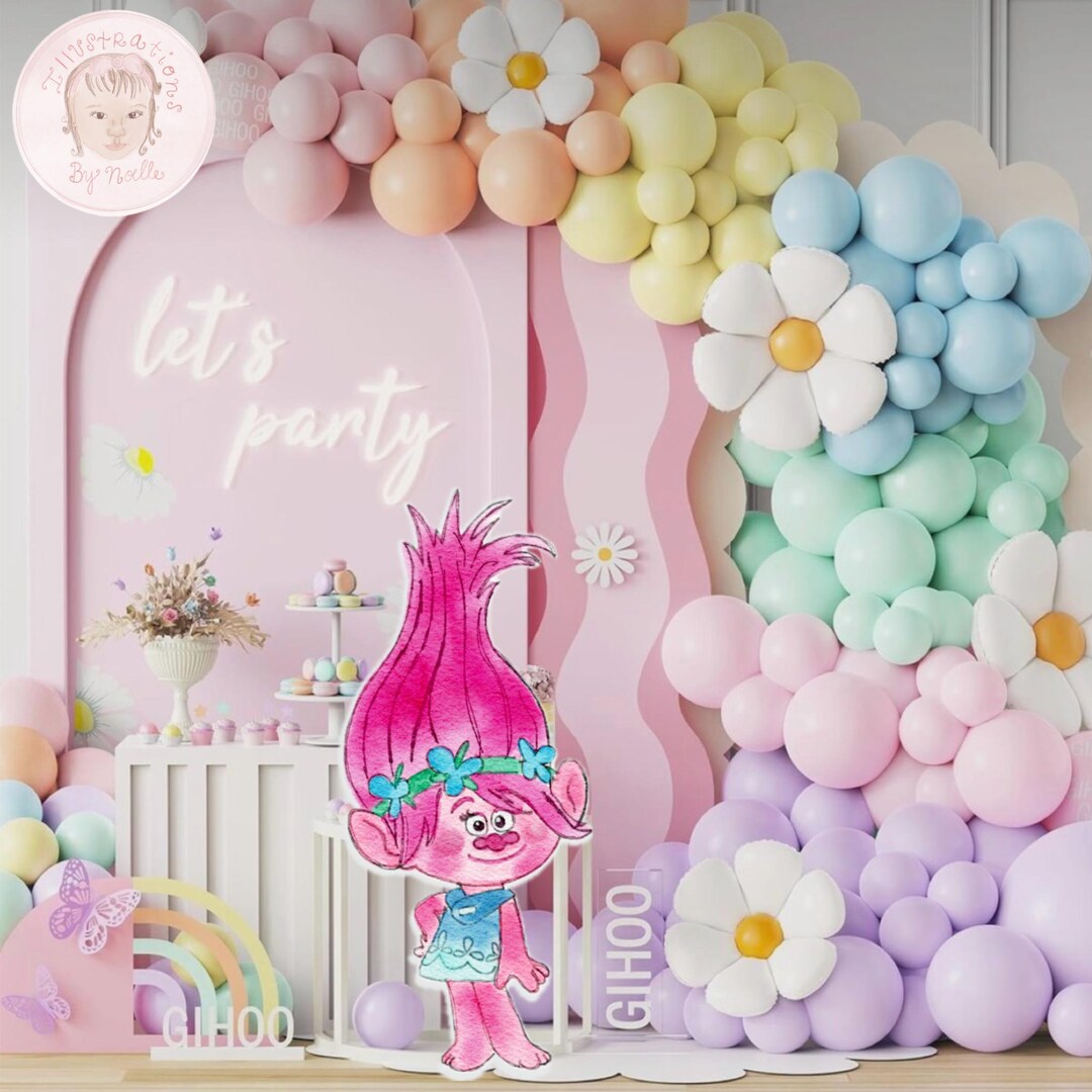 Poppy Cutout, Poppy Cutout Decor, Trolls Party Decoration Theme ...