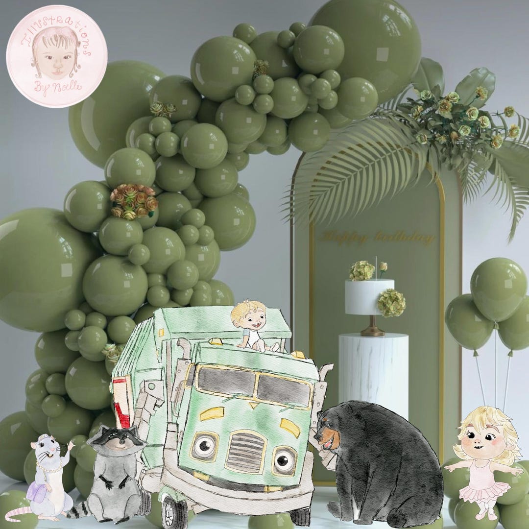 Trash Truck Cutout, Trash Truck Cutout Decor, Trolls Party Decoration ...