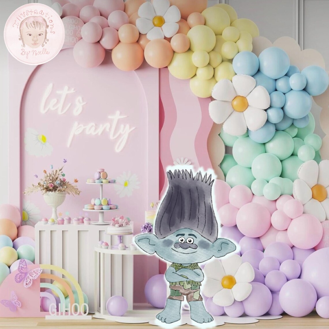 Branch Cutout, Branch Cutout Decor, Trolls Party Decoration Theme ...