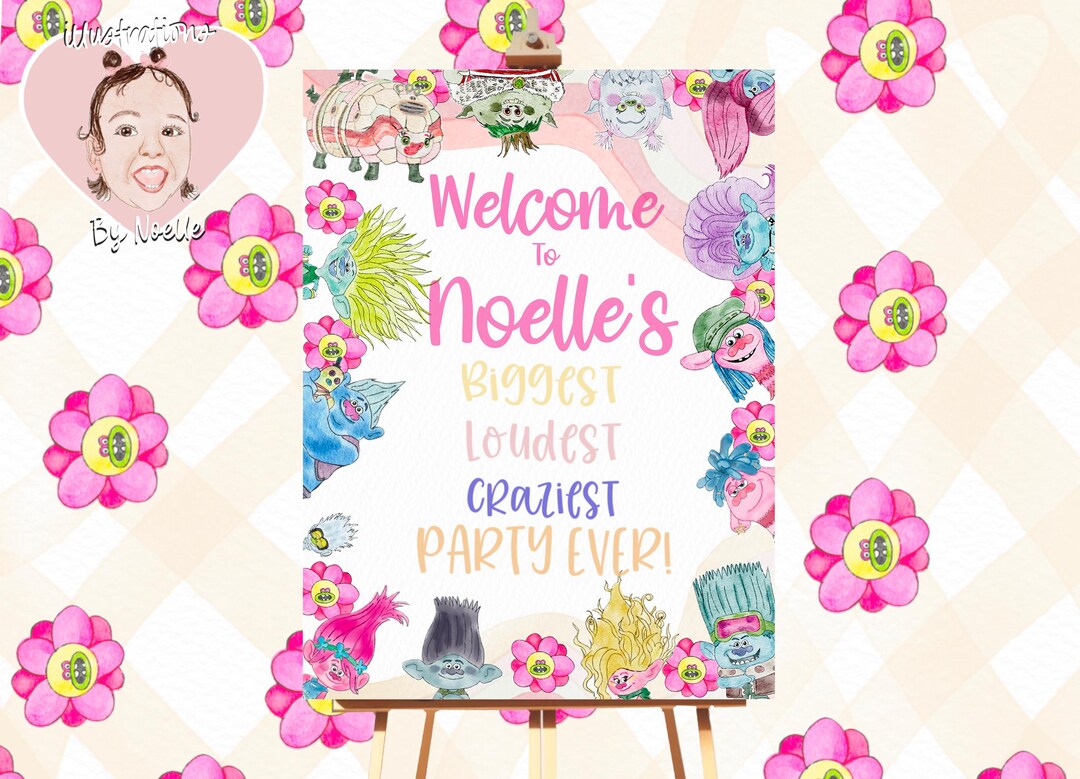 Trolls Welcome Sign - Etsy