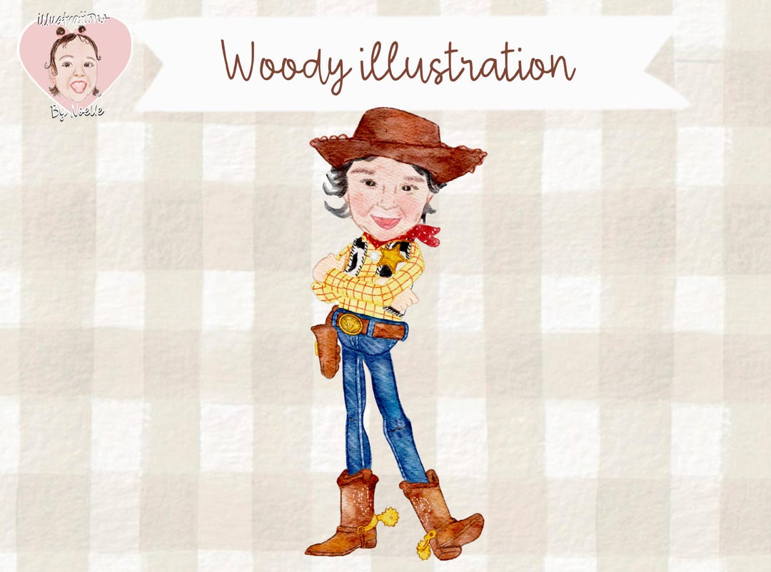 Woody Illustration /toy Story/drawing of Your Little One/cupcake ...