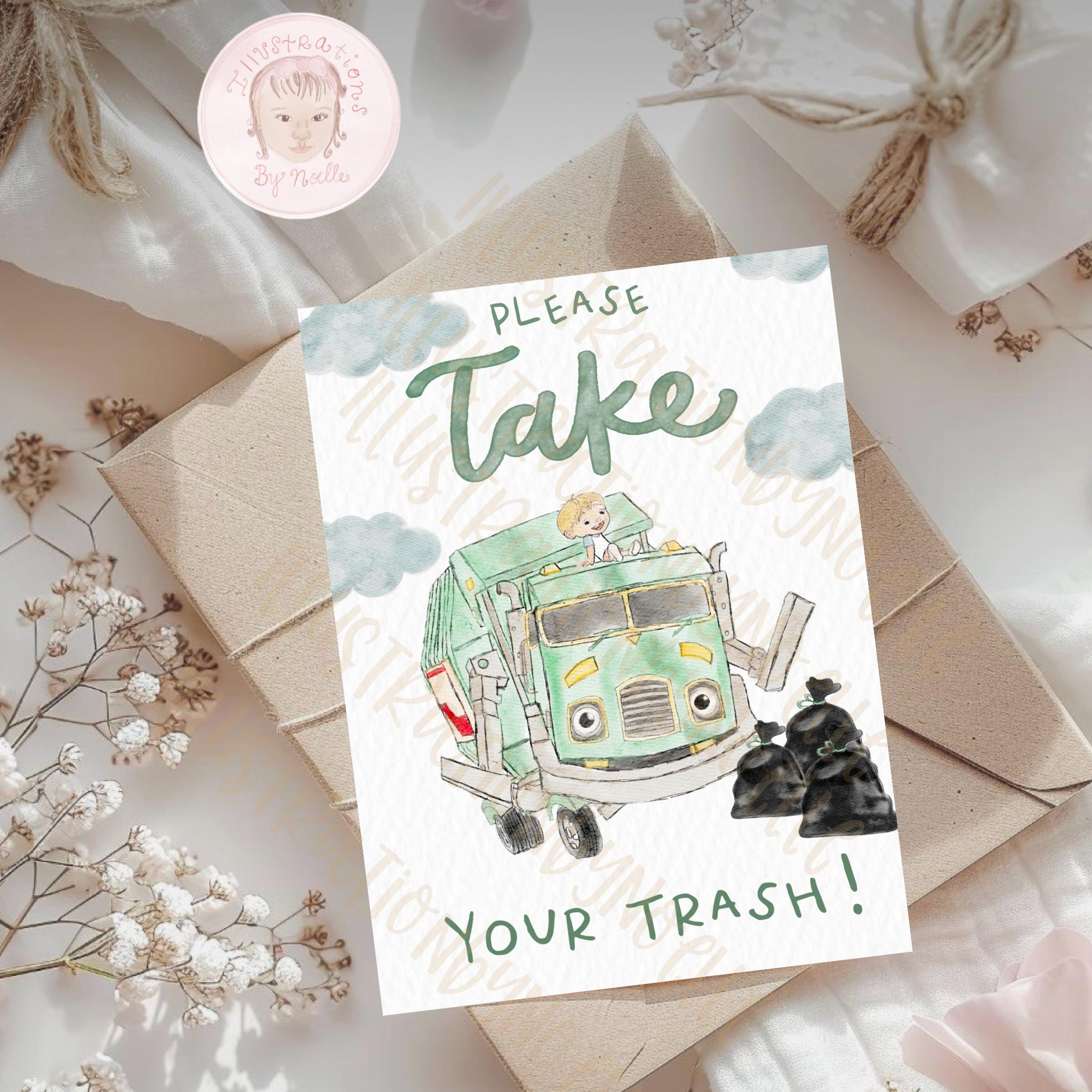 Trash Truck Welcome Sign / Table Signs - Etsy
