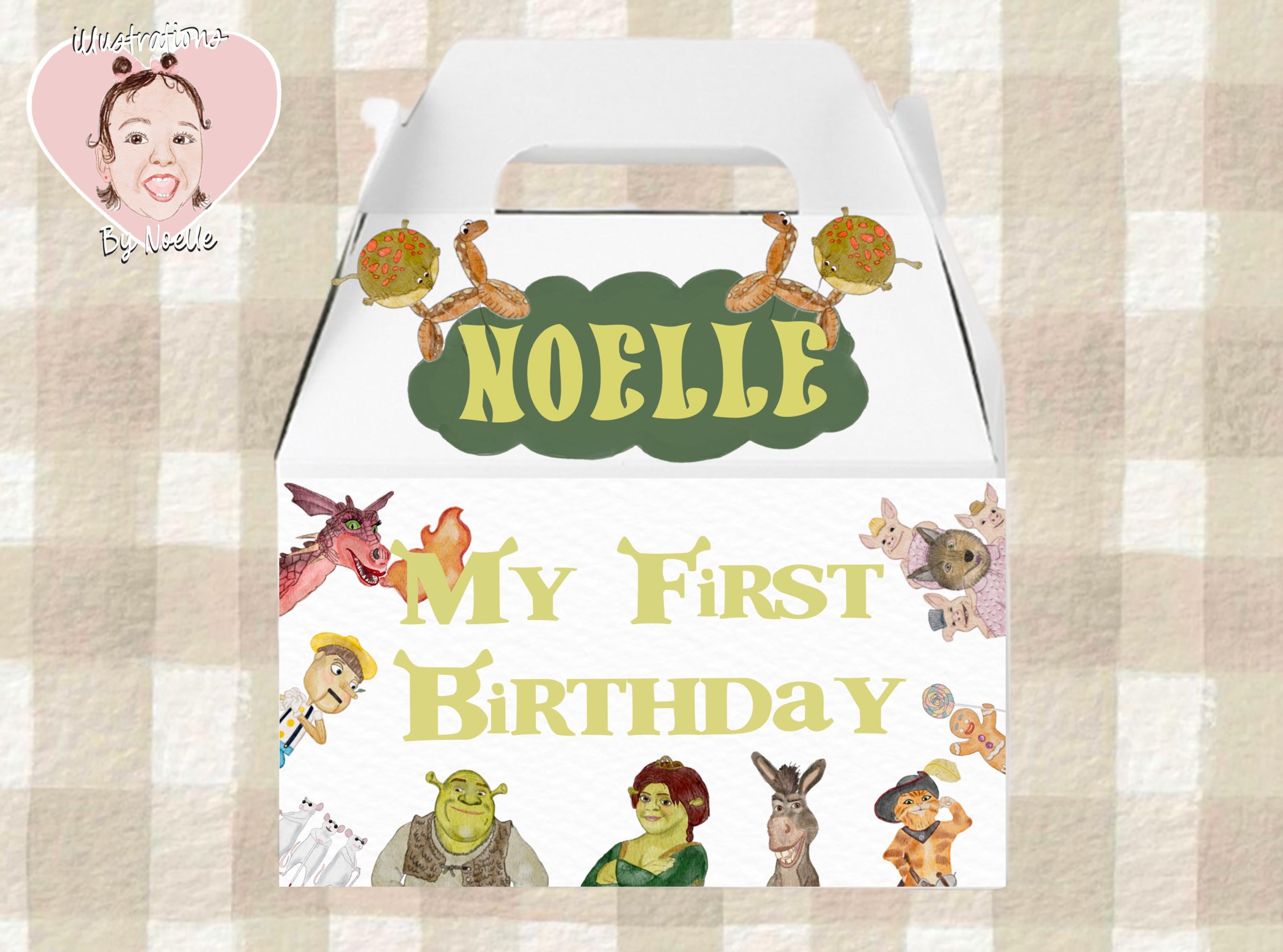 Shrek Party Favor Box / Far Far Away/watercolor/treatbox/digital ...