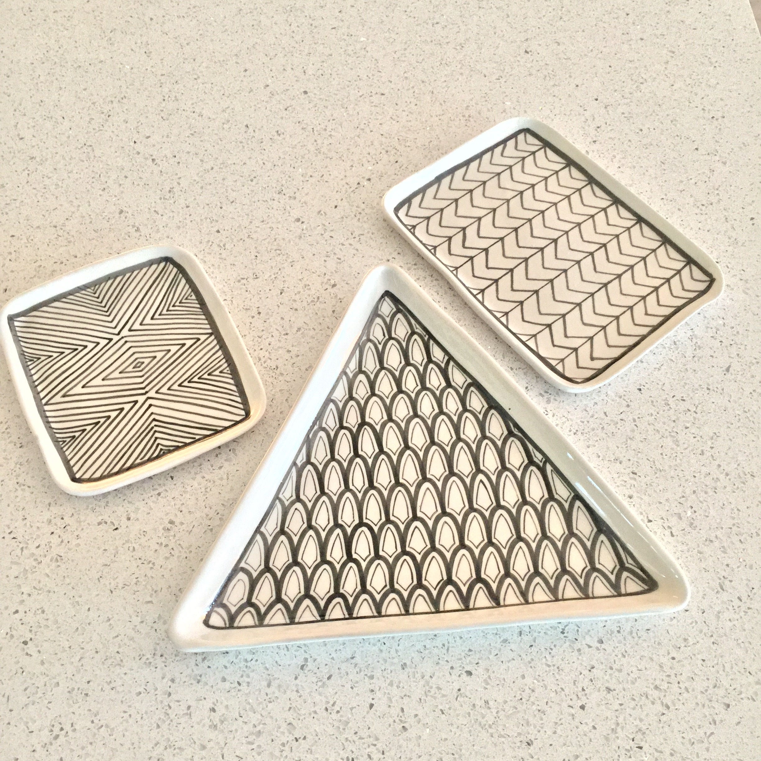 TRIANGLE Porcelain Appetizer Platter - Etsy