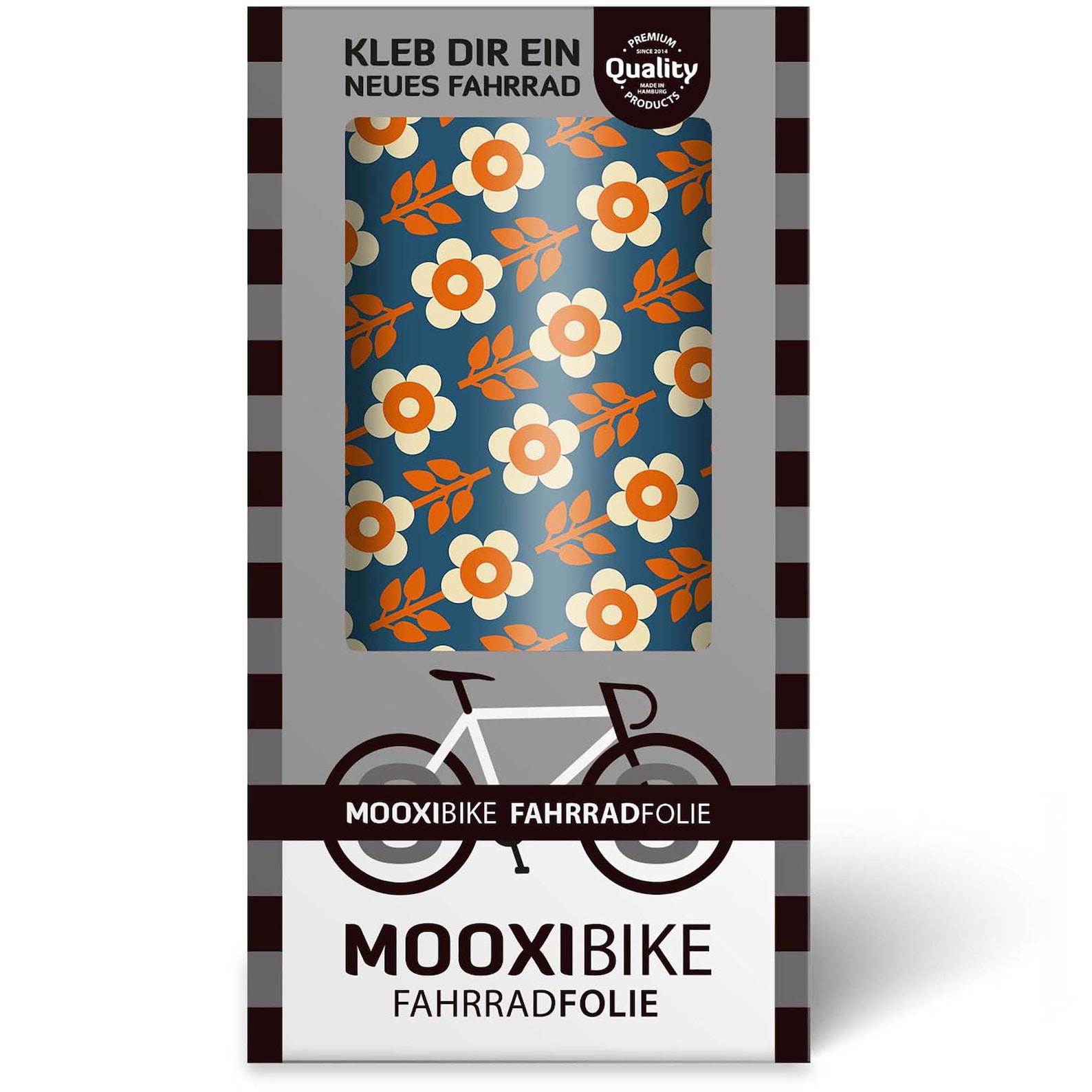 Bicycle Wrap Floral Pattern Blue - Bonnie & Buttermilk Bini Frame ...