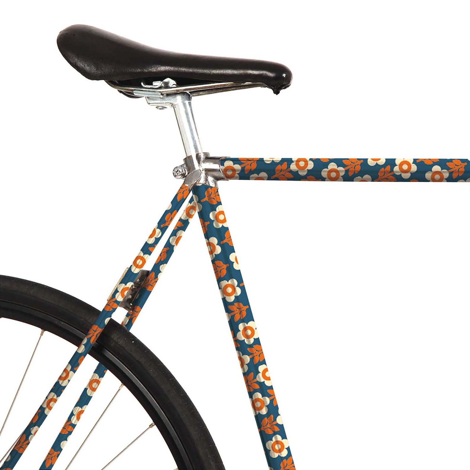Bicycle Wrap Floral Pattern Blue - Bonnie & Buttermilk Bini Frame ...