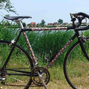 Bicycle Wrap Floral Pattern Blue - Bonnie & Buttermilk Bini Frame ...