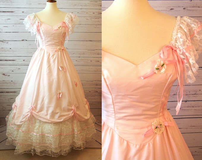 Southern Belle Victorian Ball Gown Dress Costume Lace Prom Hoop Full ...