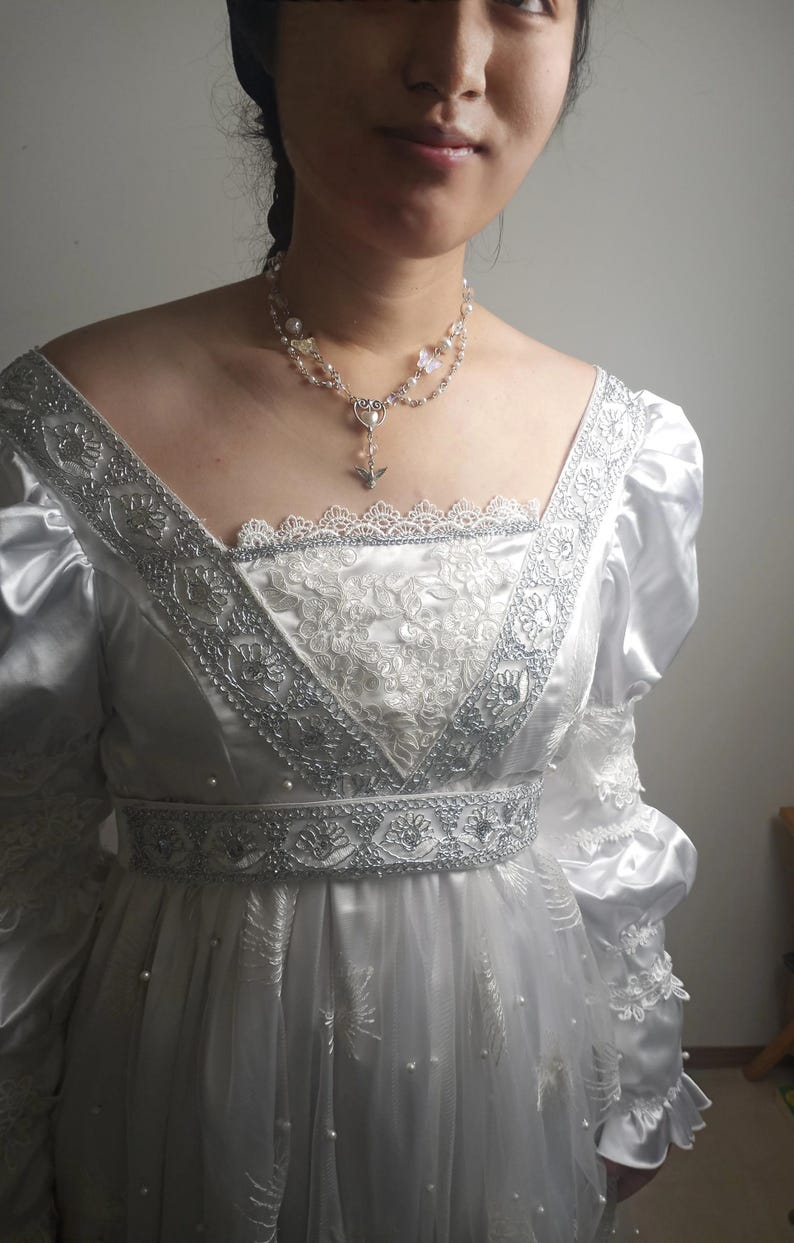 Italian Renaissance Ball Masquerade Gown - Evening White Dress Costume ...