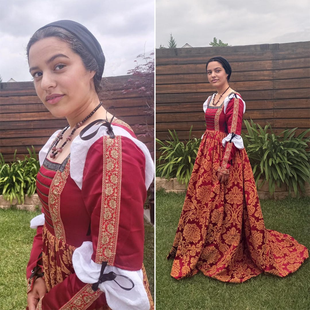 Juliet Italian Renaissance Red Formal Gown - Dress Costume Borgias ...