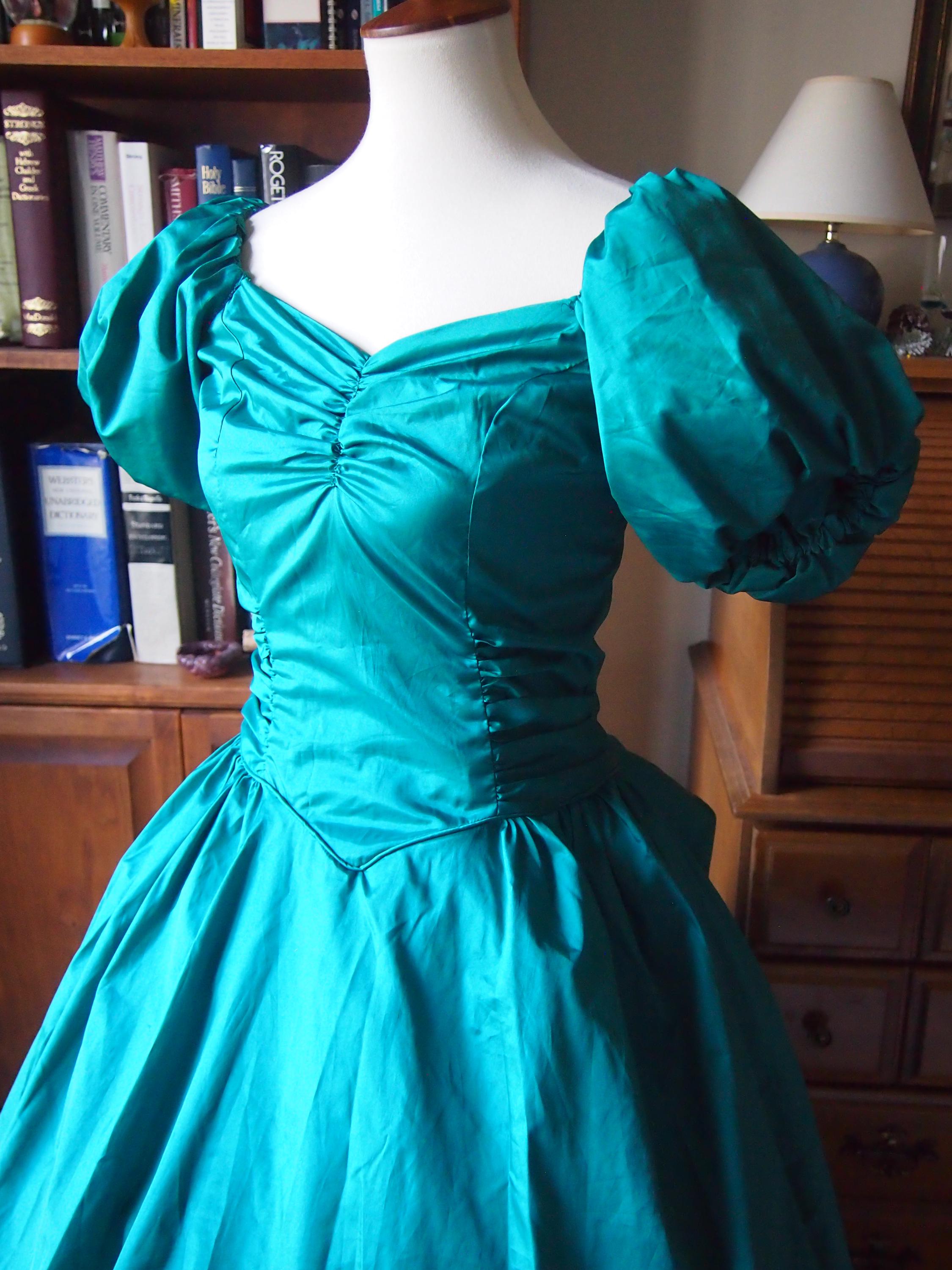 Amazing 1980s Ruffle Layer Back Bustle Formal Dress - Prom Gala Party ...
