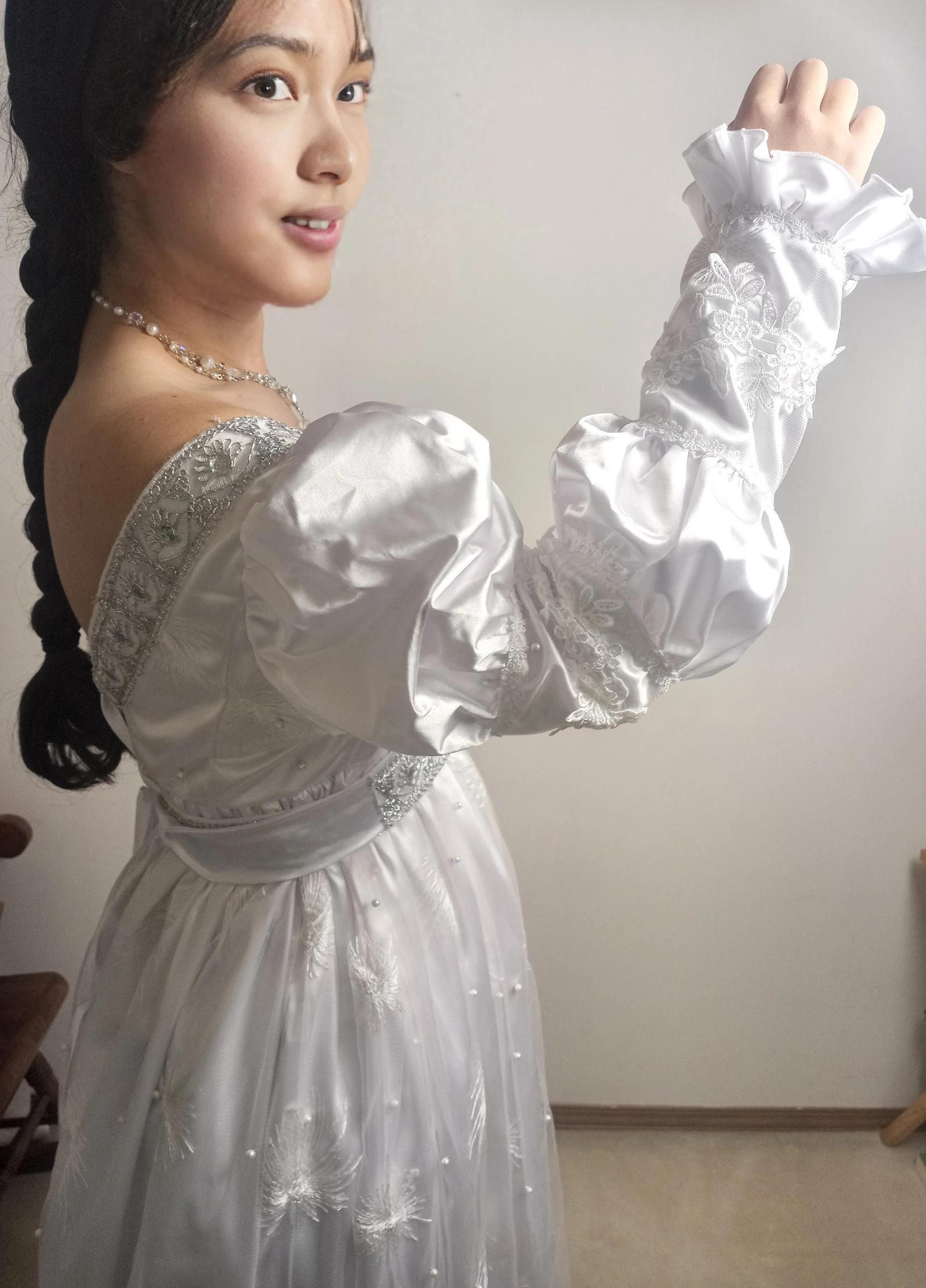 Italian Renaissance Ball Masquerade Gown - Evening White Dress Costume ...