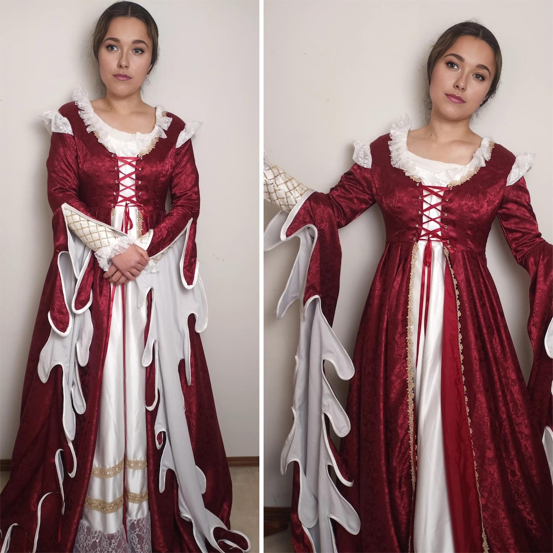 Houppelande Medieval 1300s 1400s Italian French Renaissance Dress Gown ...