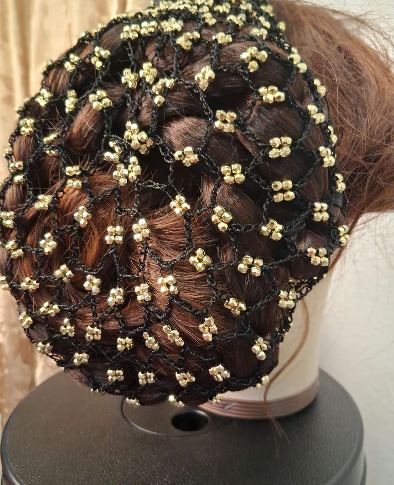 Renaissance Hairnet Snood Beaded Juliet Hair Accessory - Headpiece Hat ...