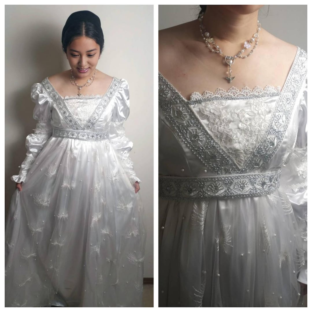 Italian Renaissance Ball Masquerade Gown - Evening White Dress Costume ...