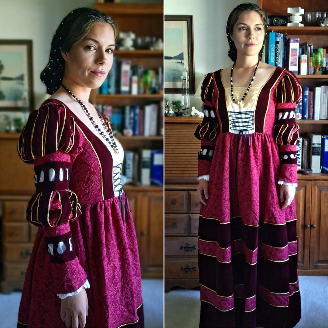 German Renaissance Cranach Gown Red Dress - Historical Snow White ...