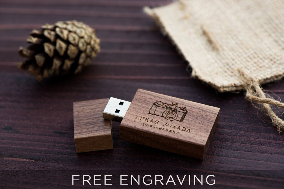 20 Engraved Walnut Wood USB Flash Drives 3.0 - Etsy