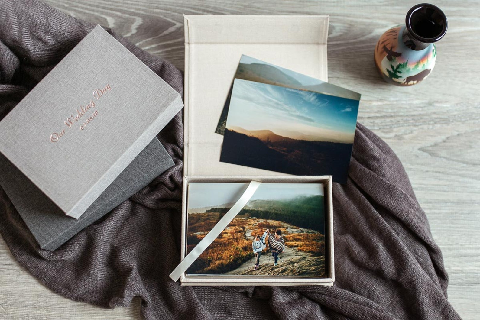 Cream Linen Photo Box | Etsy