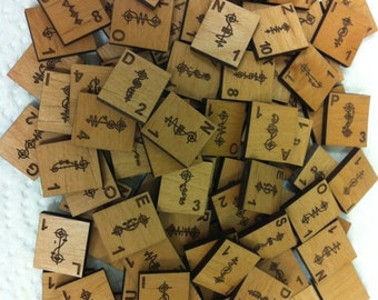 Alder Wood Star Trek Klingon ship Hull Scrabble Tiles | Etsy