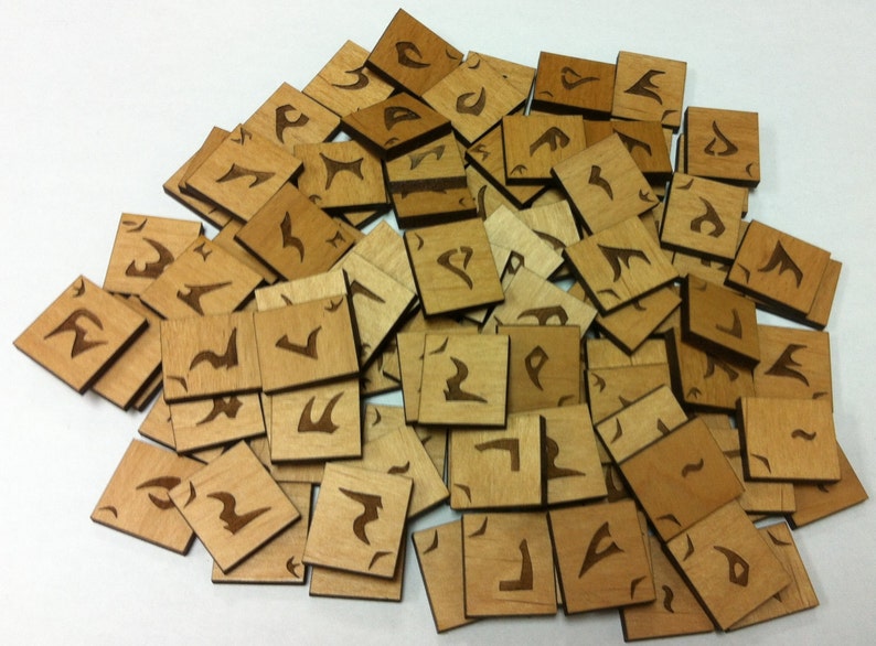 Alder Wood A Piqad Star Trek Klingon Scrabble Tile Set - Etsy