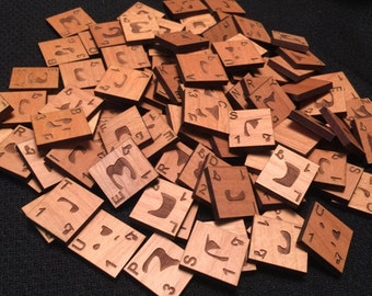 Alder Wood Star Trek Klingon ship Hull Scrabble Tiles | Etsy